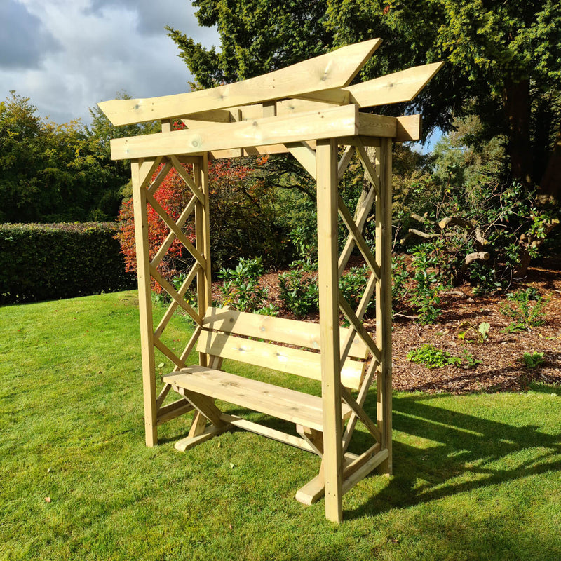 CVGF Tokyo Arch With Ashcombe Bench – My Garden Buildings